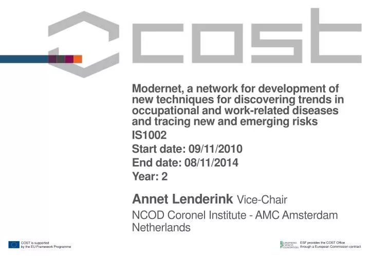 PPT - Annet Lenderink Vice-Chair NCOD Coronel Institute - AMC Amsterdam ...