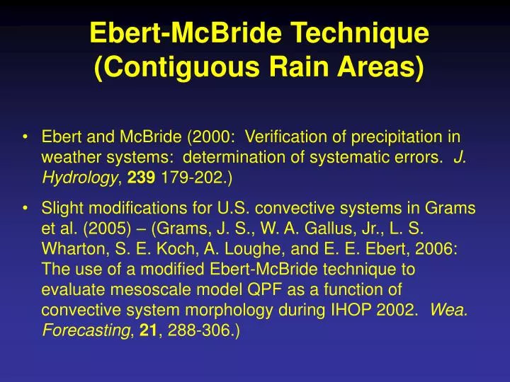 PPT - Ebert-McBride Technique (Contiguous Rain Areas) PowerPoint ...