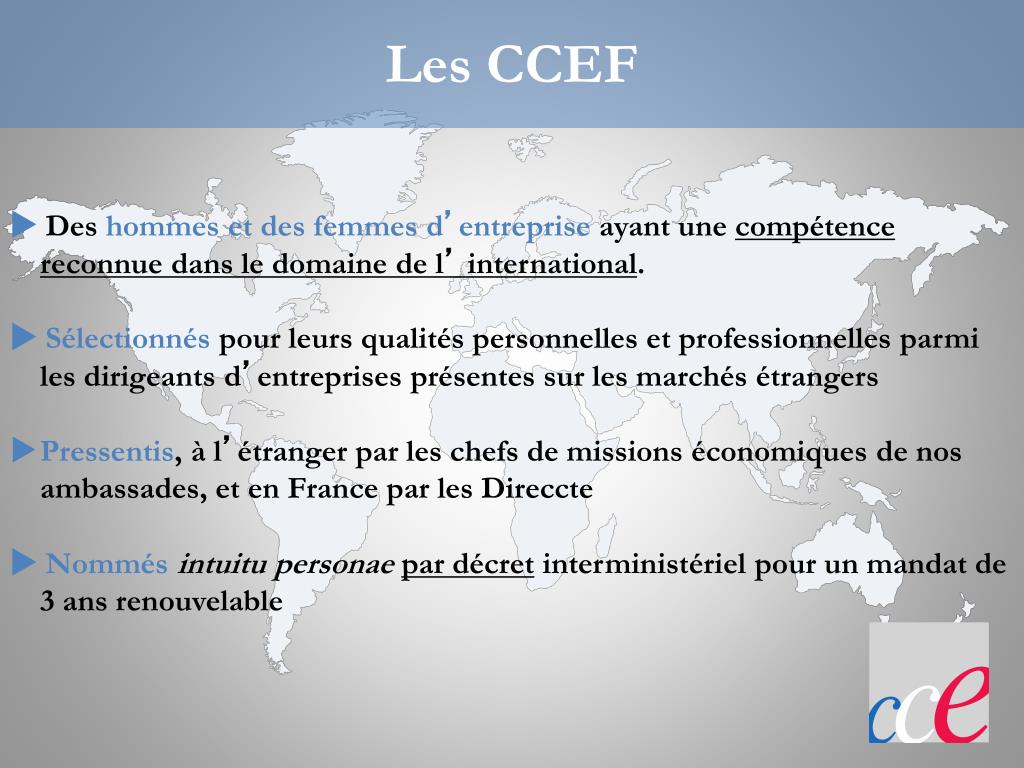 PPT - Les Conseillers du commerce extérieur de la France PowerPoint ...