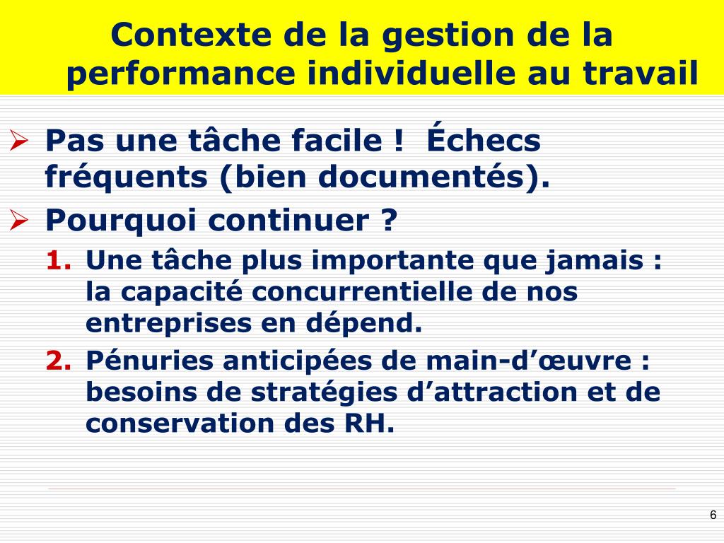 Ppt Gérer La Performance Individuelle Au Travail Powerpoint