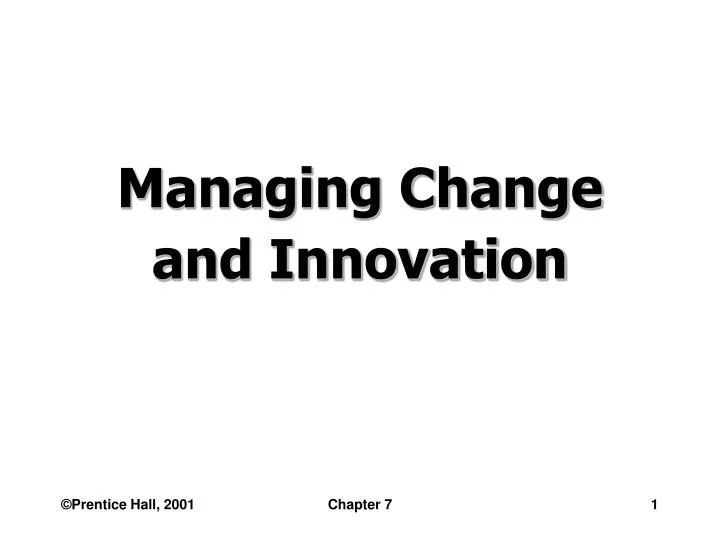 PPT - Managing Change and Innovation PowerPoint Presentation, free ...