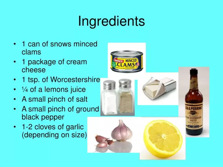 PPT - Ingredients PowerPoint Presentation, free download - ID:3731193
