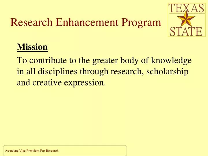 PPT - Research Enhancement Program PowerPoint Presentation, free ...