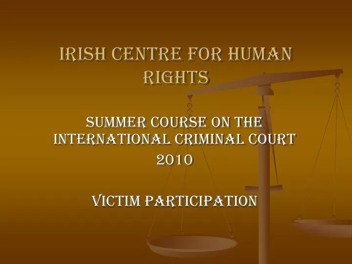 PPT - Irish Centre for Human Rights PowerPoint Presentation, free ...