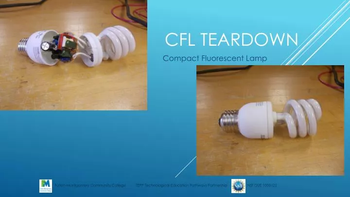 PPT - CFL Teardown PowerPoint Presentation, free download - ID:3731981