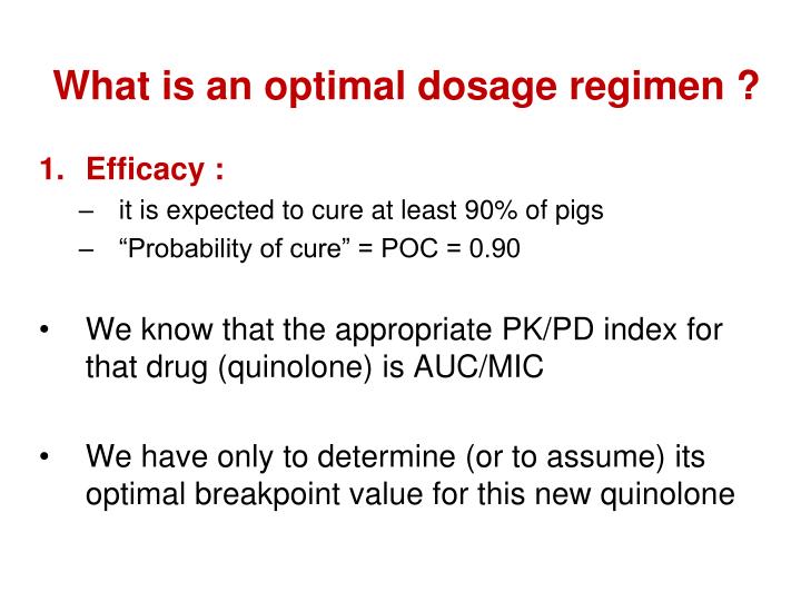 PPT - How to establish a dosage regimen for a sustainable use of ...