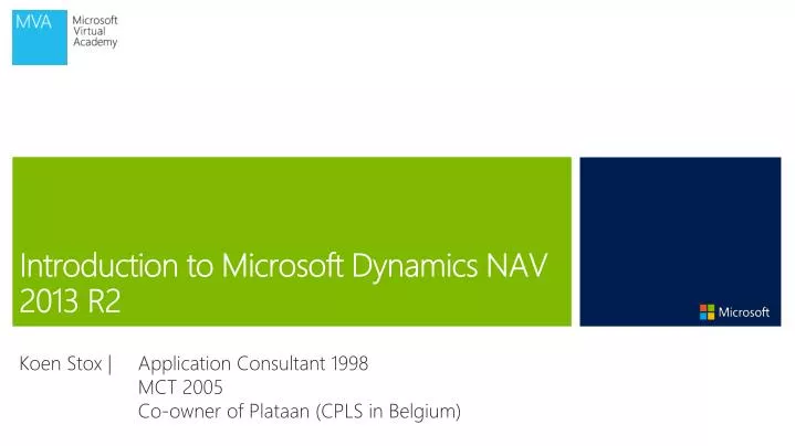 PPT - Introduction to Microsoft Dynamics NAV 2013 R2 PowerPoint Presentation - ID:3733494
