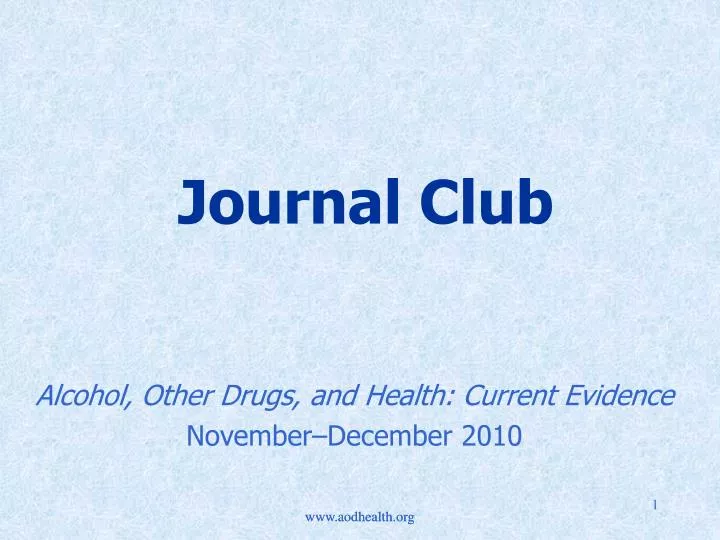 PPT - Journal Club PowerPoint Presentation, free download - ID:3734312