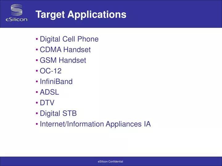 PPT - Target Applications PowerPoint Presentation, free download - ID ...