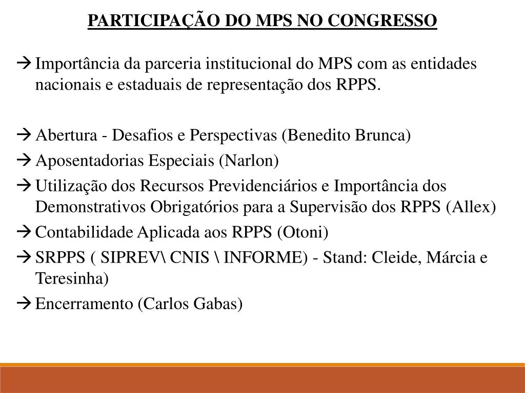 PPT - MPS - Ministério da Previdência Social SPPS - Secretaria de ...