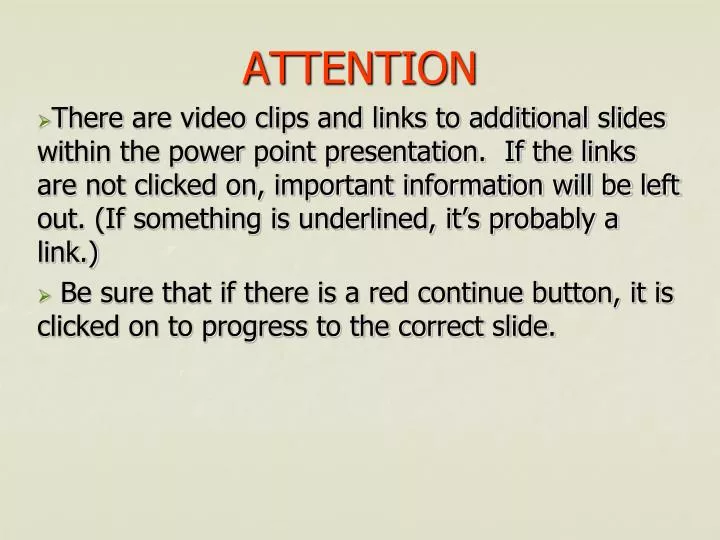 PPT - ATTENTION PowerPoint Presentation, free download - ID:3737617