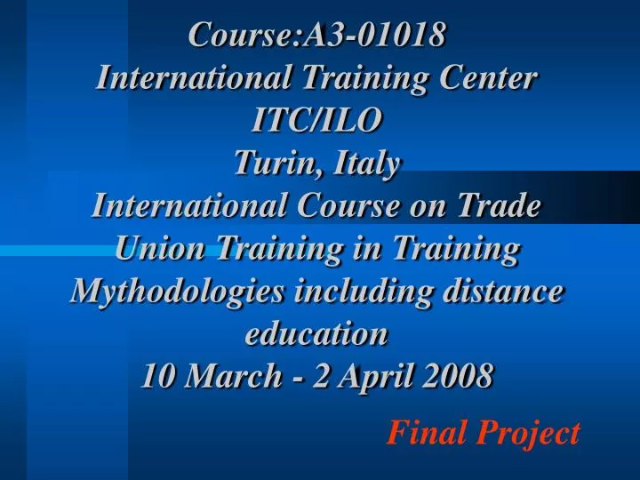 PPT - Final Project PowerPoint Presentation, free download - ID:3737778