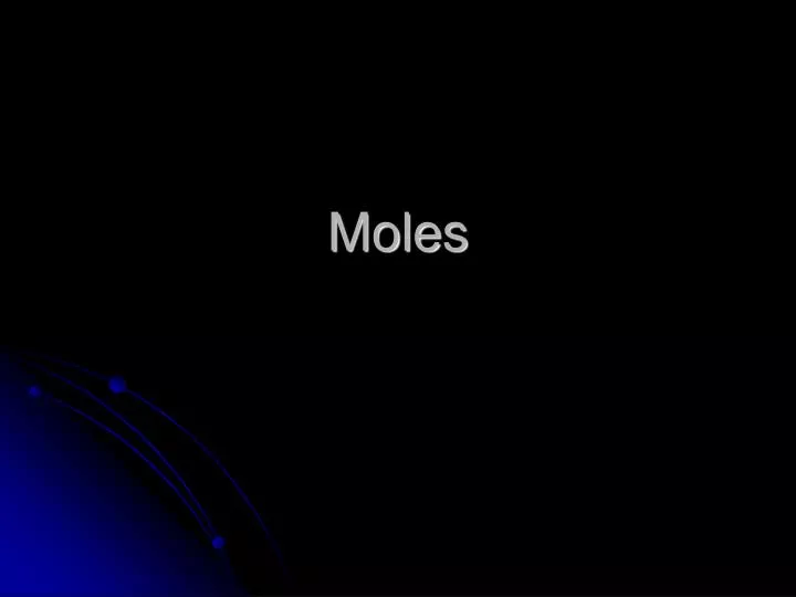 PPT - Moles PowerPoint Presentation, free download - ID:3738164