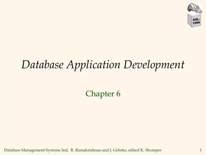 PPT - Database Application Development PowerPoint Presentation, free ...