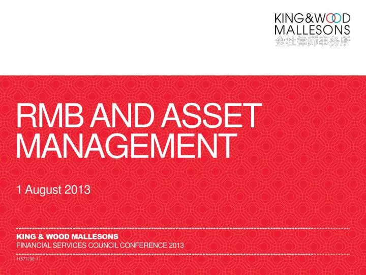PPT - RMB AND ASSET MANAGEMENT PowerPoint Presentation, free download ...