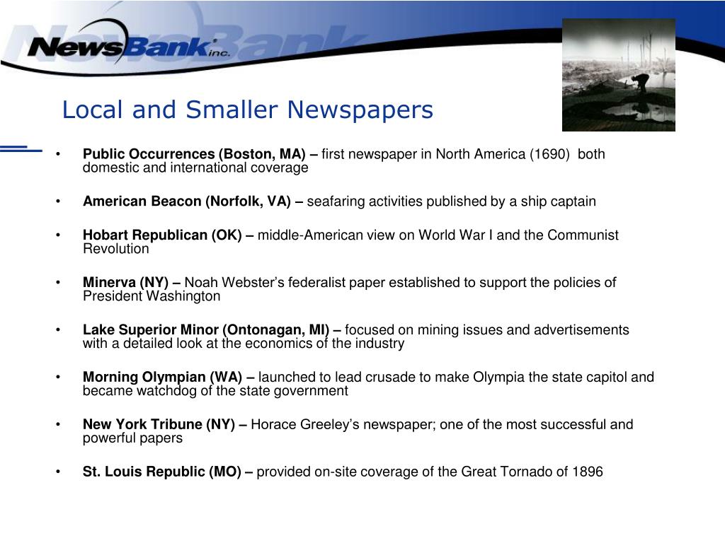 PPT - America’s Historical Newspapers 1690 - 2000 PowerPoint ...