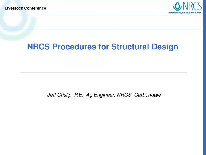 PPT - NRCS Procedures for Structural Design PowerPoint Presentation ...