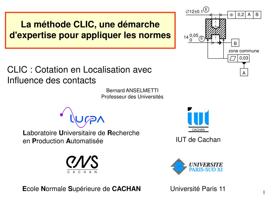PPT - La méthode CLIC, une démarche d'expertise pour appliquer les normes PowerPoint ...