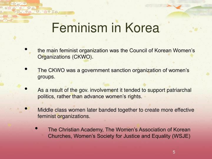 PPT - Korean Feminism PowerPoint Presentation - ID:3740677