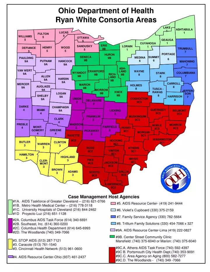 PPT - Ohio Department of Health Ryan White Consortia Areas PowerPoint ...