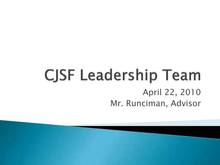 PPT - CJSF Leadership Team PowerPoint Presentation, free download - ID ...