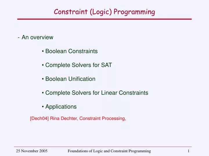 PPT - Constraint (Logic) Programming PowerPoint Presentation, free ... PPT - Constraint (Logic) Programming PowerPoint Presentation, free ...