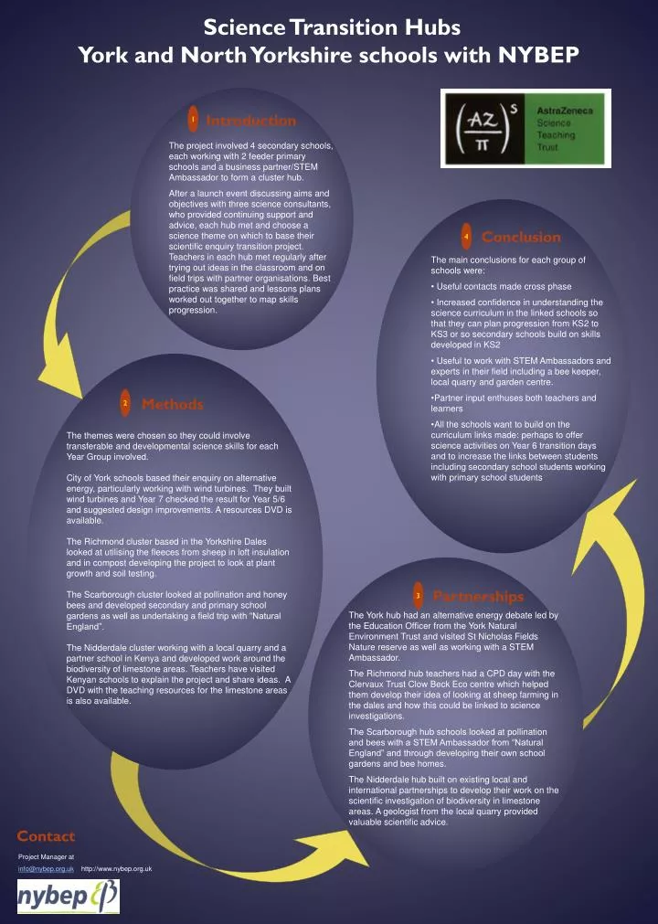 PPT - Science Transition Hubs York and North Yorkshire schools with ...