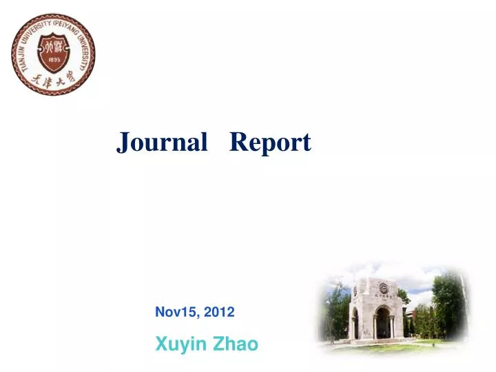 PPT - Journal Report PowerPoint Presentation, free download - ID:3742733