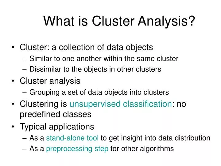PPT - What is Cluster Analysis? PowerPoint Presentation, free download ...