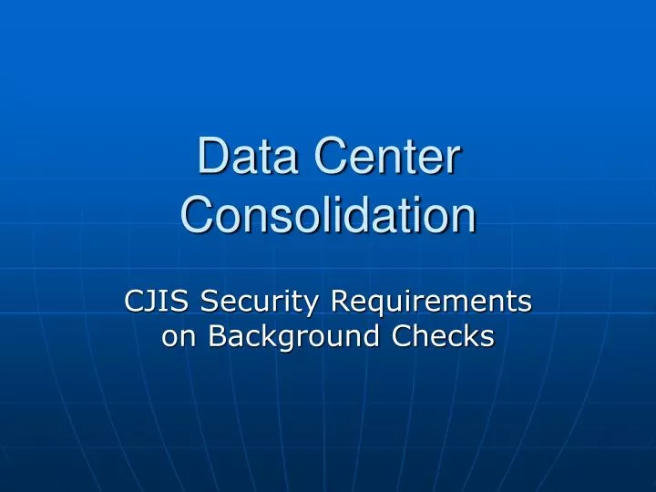 PPT - Data Center Consolidation PowerPoint Presentation, free download ...