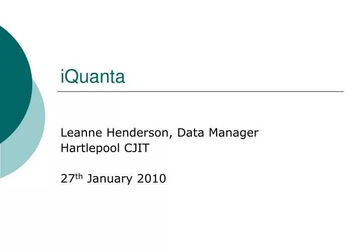 PPT - iQuanta PowerPoint Presentation, free download - ID:3743137