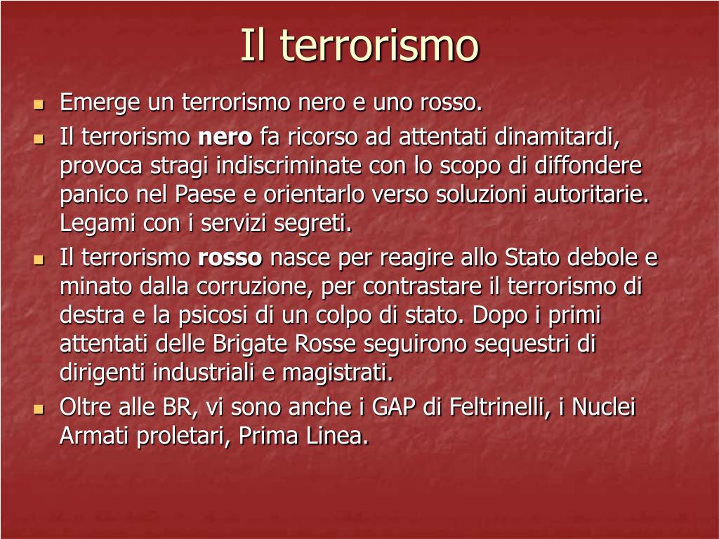 PPT - Gli anni Settanta: le lotte sociali, il compromesso storico e il ...