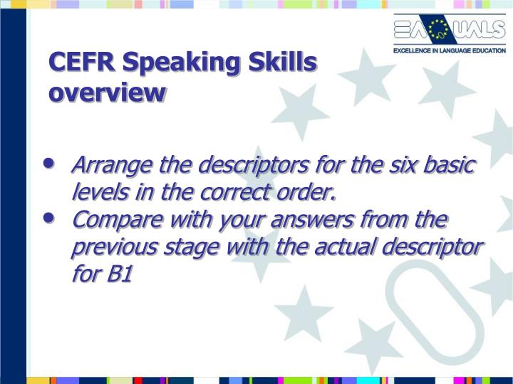 PPT - Applying CEFR principles to testing and assessment in practice ...