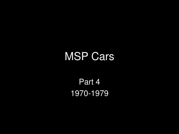 PPT - MSP Cars PowerPoint Presentation, free download - ID:3745614
