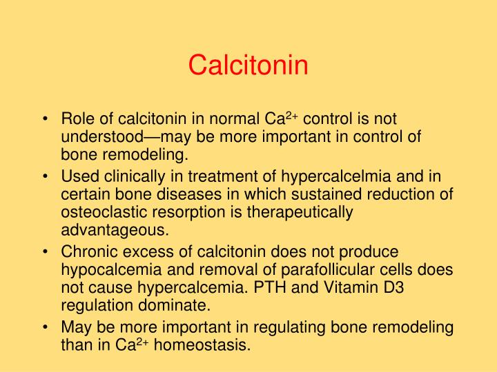 PPT - Calcium Homeostasis: Parathyroid Hormone, Calcitonin and Vitamin ...