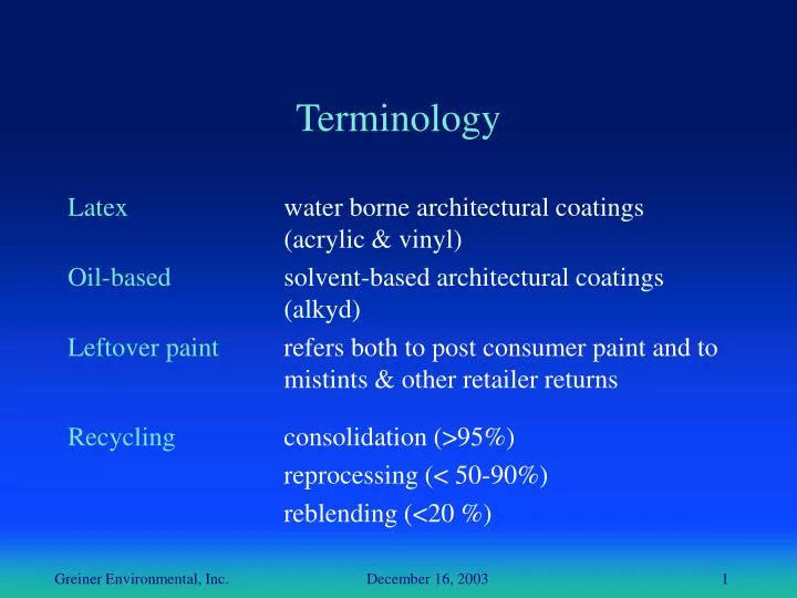 PPT - Terminology PowerPoint Presentation, free download - ID:3750974