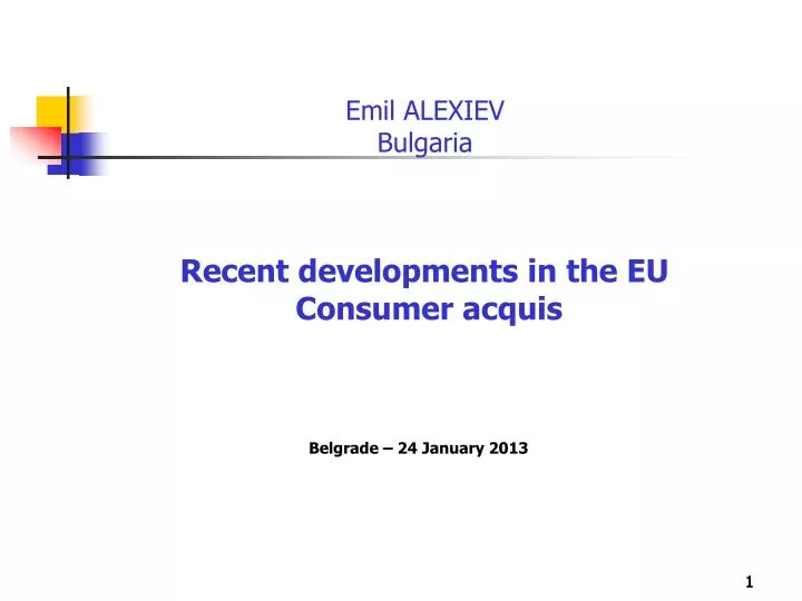 PPT - Emil ALEXIEV Bulgaria PowerPoint Presentation, free download - ID ...