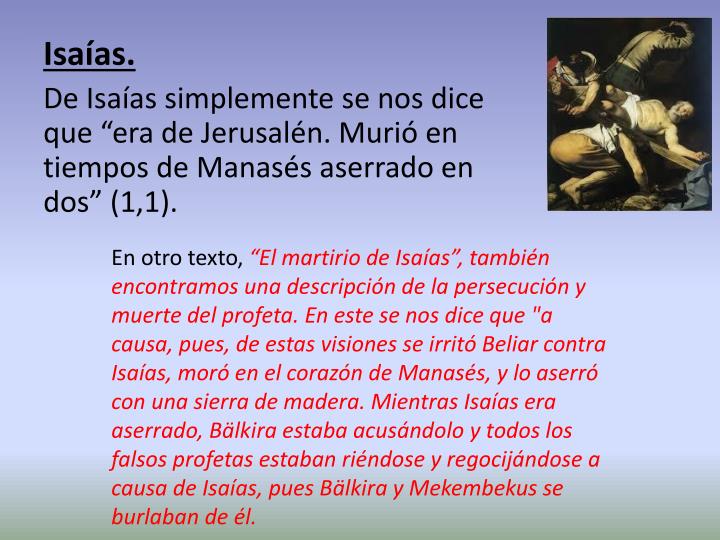 PPT - COMO MURIERON LOS PROFETAS PowerPoint Presentation - ID:3751484