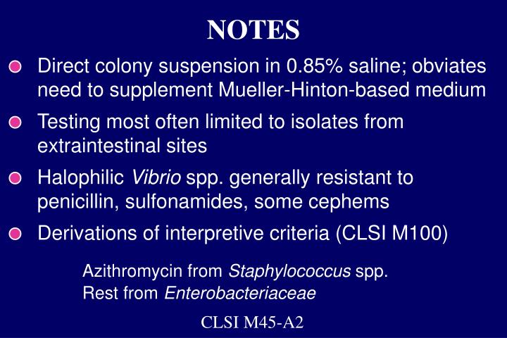 PPT - Using CLSI M45-A2 for Antimicrobial Susceptibility Testing of ...