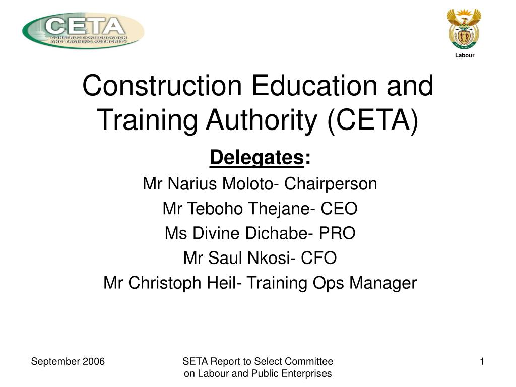 PPT - Construction Education and Training Authority (CETA) PowerPoint ...
