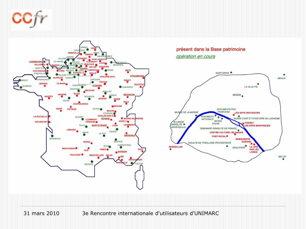 PPT - Les notices UNIMARC dans le Catalogue collectif de France ...