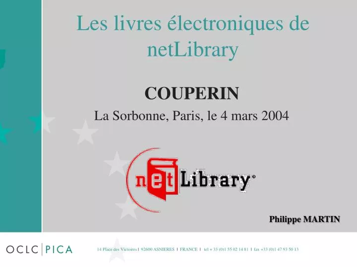 PPT - Les livres électroniques de netLibrary PowerPoint Presentation ...