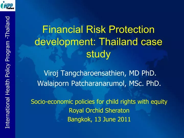 PPT - Financial Risk Protection development: Thailand case study ...