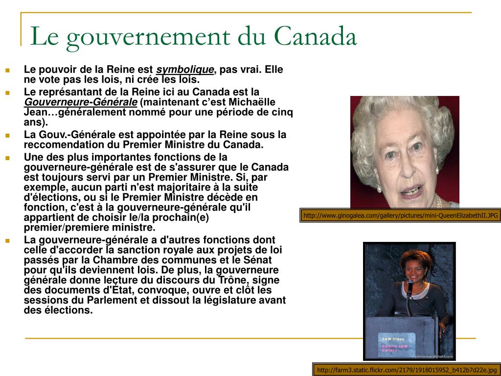 PPT - Le gouvernement fédéral du Canada PowerPoint Presentation, free ...