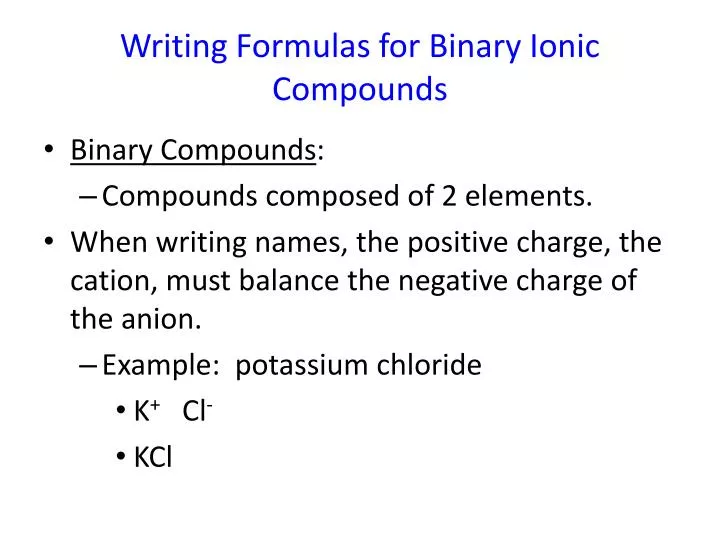 Ionic Compounds List With Charges Foto Kolekcija