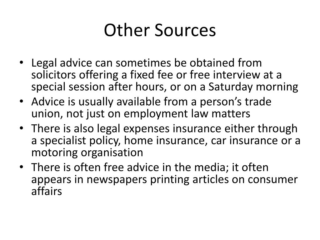 PPT - The legal Profession & Other Sources of Advice and Funding ...