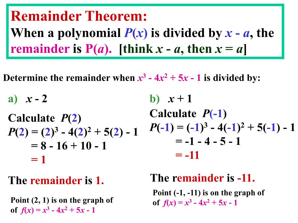 PPT 3 2 The Remainder Theorem PowerPoint Presentation Free Download PPT 3 2 The Remainder Theorem PowerPoint Presentation Free Download