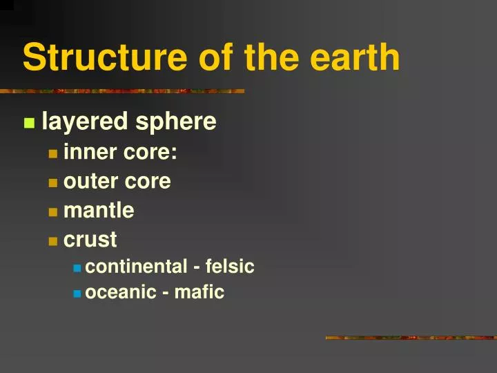 PPT - Structure of the earth PowerPoint Presentation, free download ...
