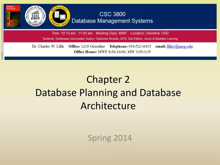 PPT - Chapter 2 Database Planning and Database Architecture PowerPoint ...