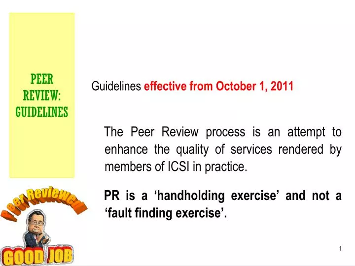 PPT - PEER REVIEW: GUIDELINES PowerPoint Presentation, free download ...